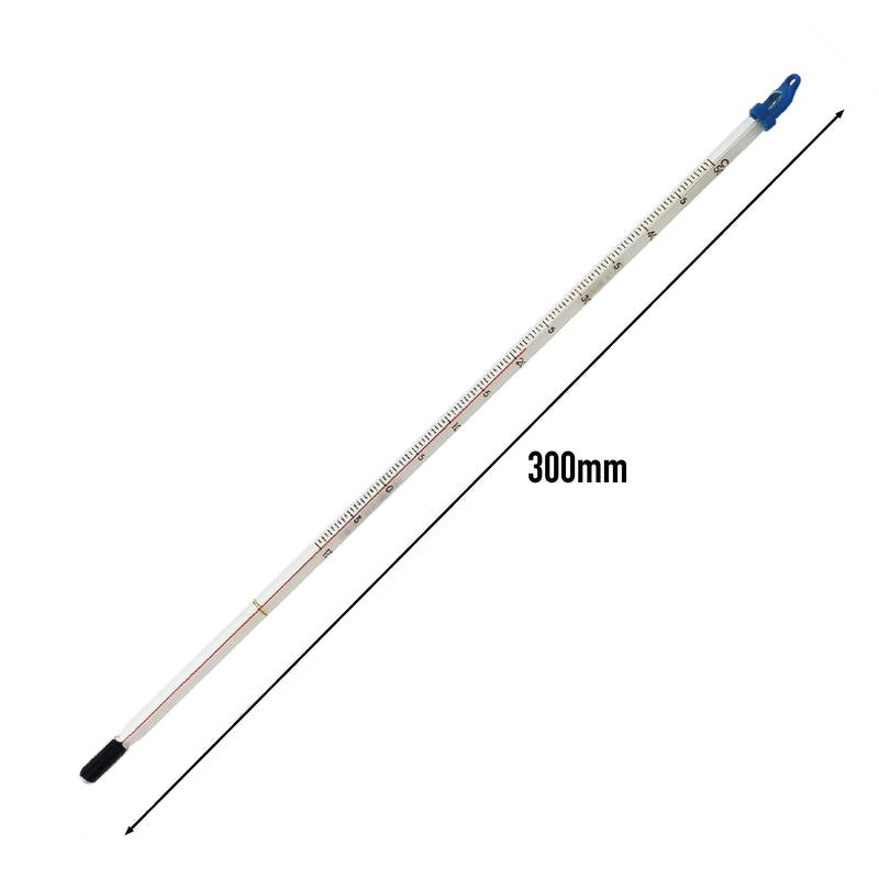 Glass Thermometer -10 to +50°C 300mm - For measuring water liquid for ...