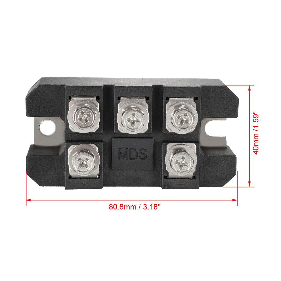 uxcell MDS 100A 1600V 5 Terminals Full Wave Diode Module Three Phase ...