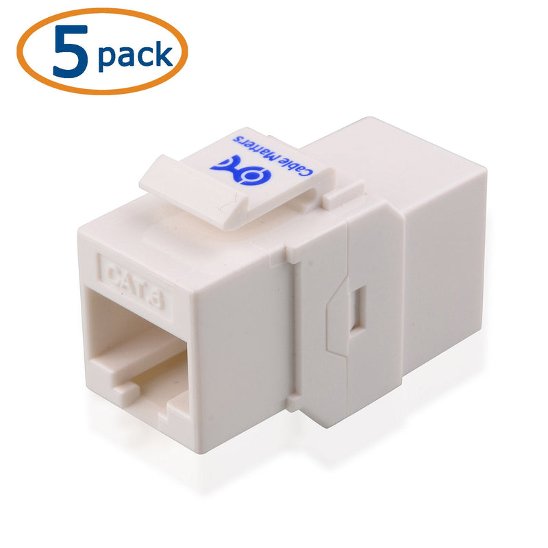 Cable Matters UL Listed 5-Pack RJ45 Keystone Jack Coupler Gender ...