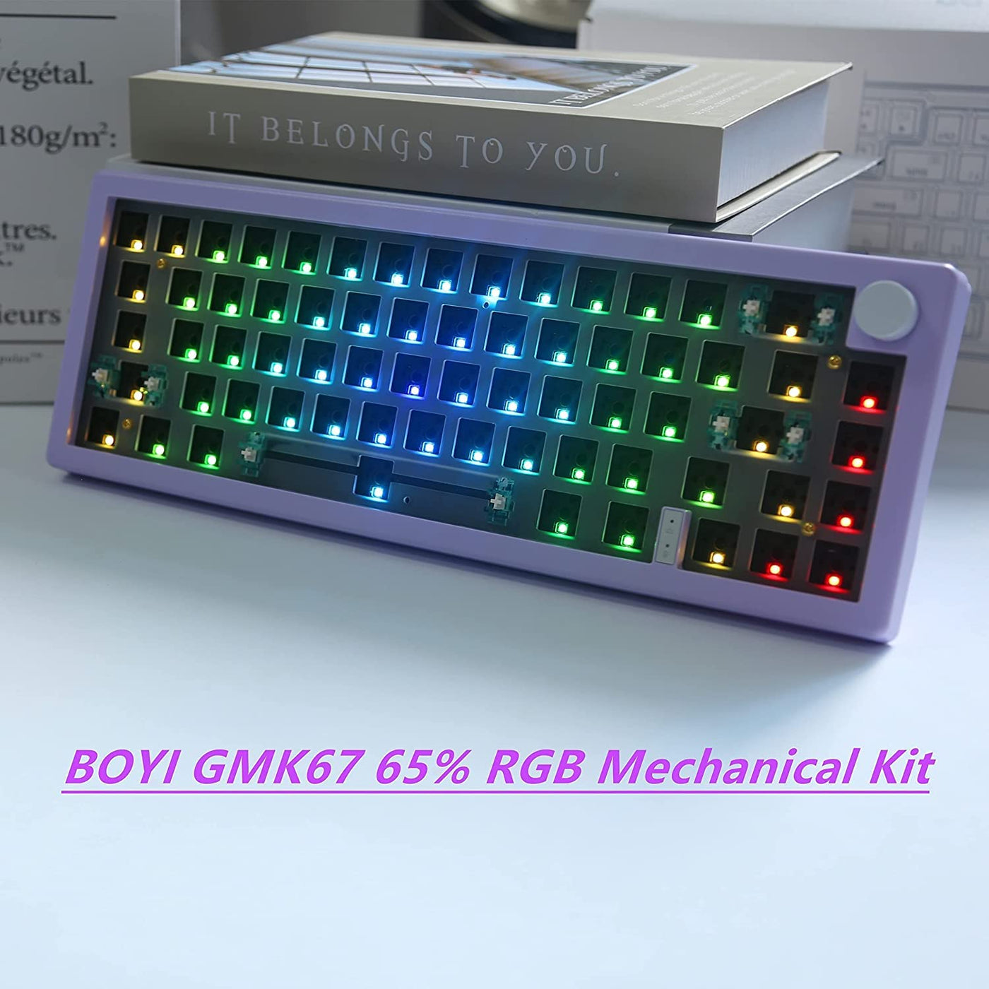 BOYI GMK67-65% Customized Mechanical Keyboard Kit,Hot-Swap Bluetooth 5. ...