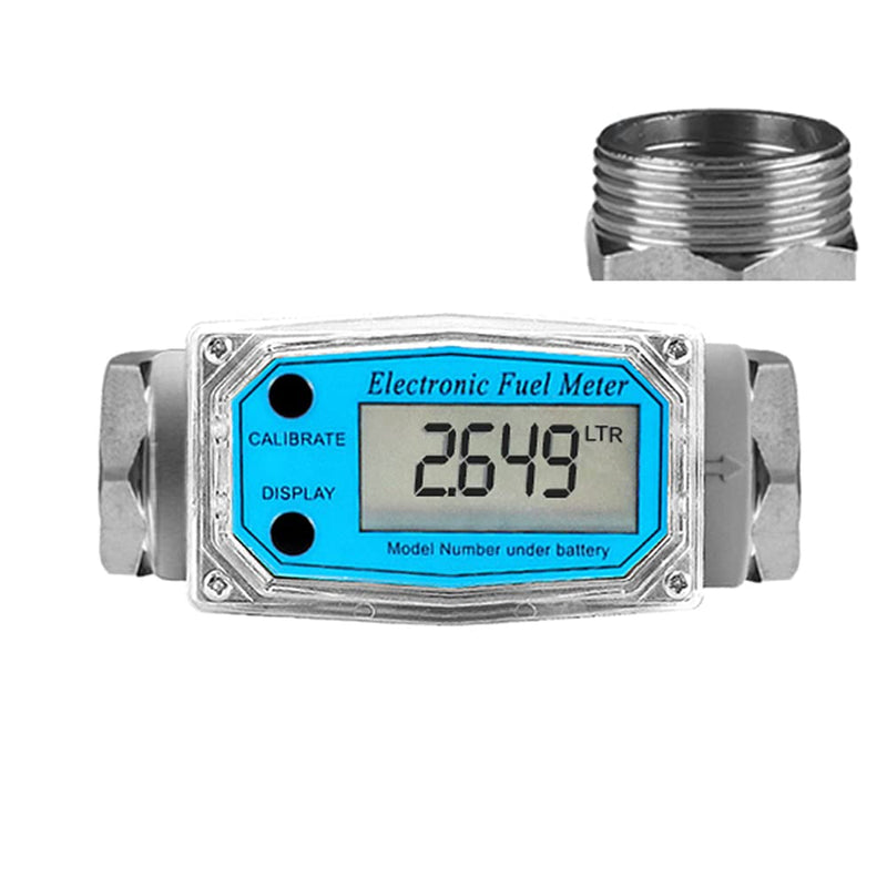 Turbine Flow Meter Electronic 3/4" 3/4 inch 10-100L/Min Oil Flowmeter Kerosene Gas Methanol ...